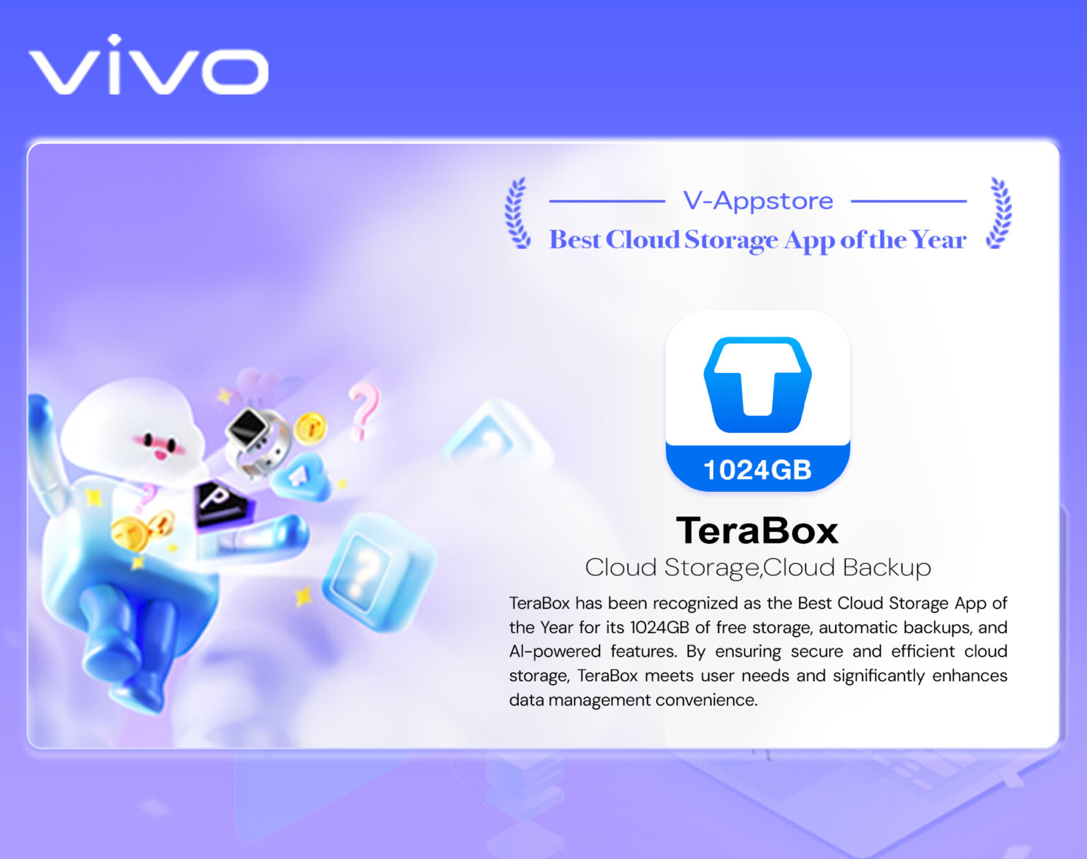 TeraBox Wins Best Cloud Storage App Of 2024 In V-Appstore!